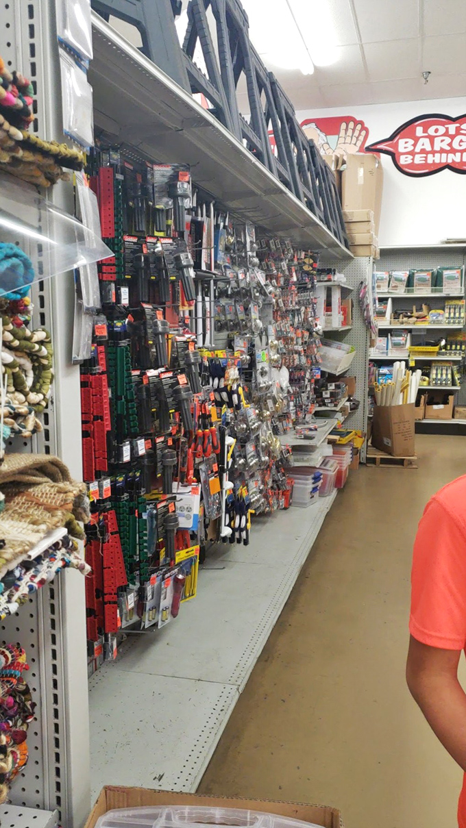 Hardware heaven stretches toward the ceiling, where DIY dreams and home repair necessities hang in organized chaos waiting to solve problems you didn't know you had.