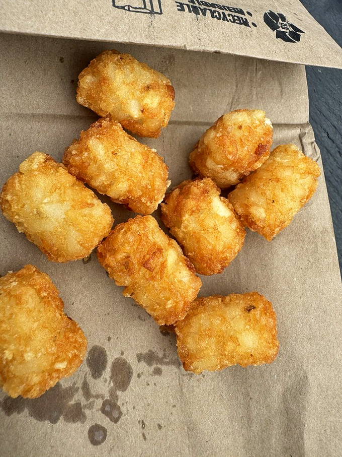 These golden nuggets of potato perfection aren't just tater tots&mdash;they're little crispy clouds of happiness in a cardboard boat.