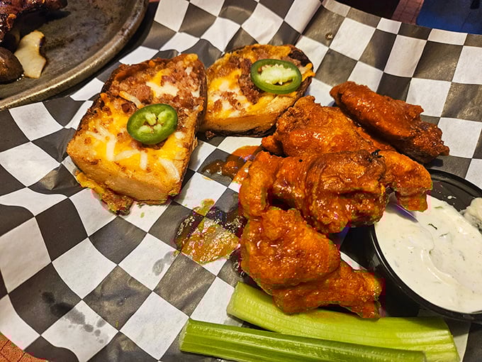 Buffalo wings and jalape&ntilde;o cornbread: a combination so perfect it should have its own national holiday and commemorative stamp.