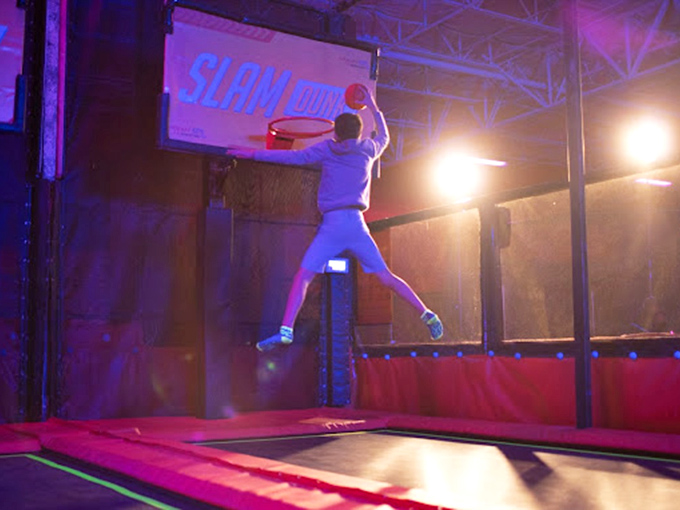 Slam dunk dreams come alive on bouncy courts where even those of us who couldn't make our high school team can feel like Michael Jordan. 