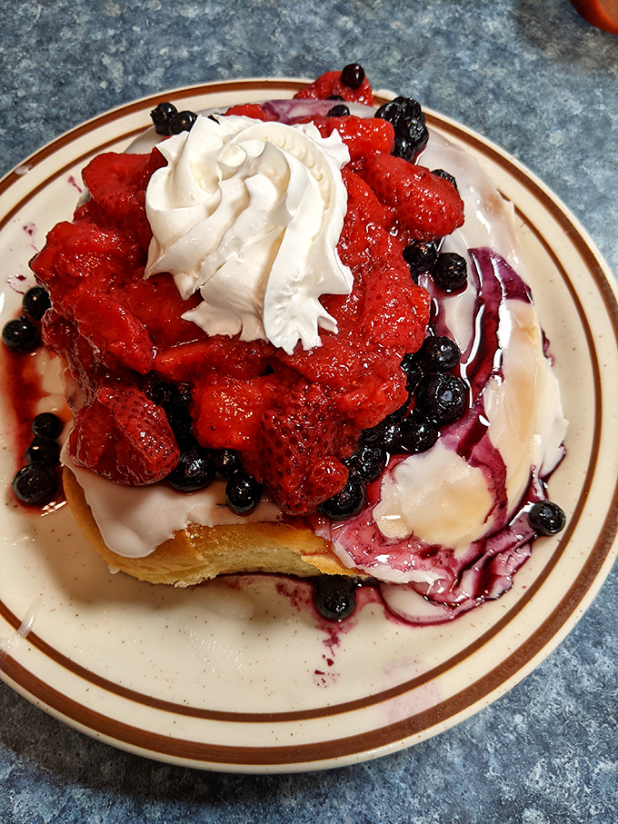 Berry pancakes that blur the line between breakfast and dessert—the kind that make you wonder why we don't eat this way always.