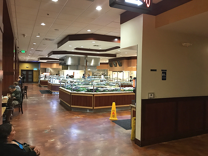 The buffet station&mdash;a gleaming arena where hunger meets possibility, and self-control waves goodbye until tomorrow. 
