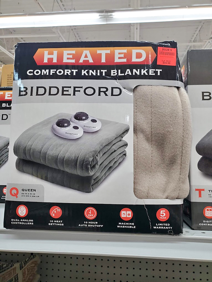 Winter's coming! This Biddeford heated blanket offers ten heat settings to combat Kansas cold fronts while your heating bill takes a vacation.