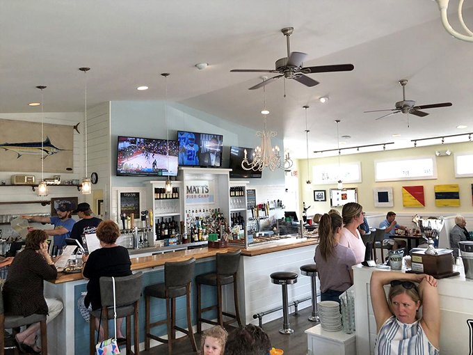 The bustling bar scene at Matt's proves that in Delaware, happy hour isn't just a time slot &ndash; it's a community gathering around great seafood.