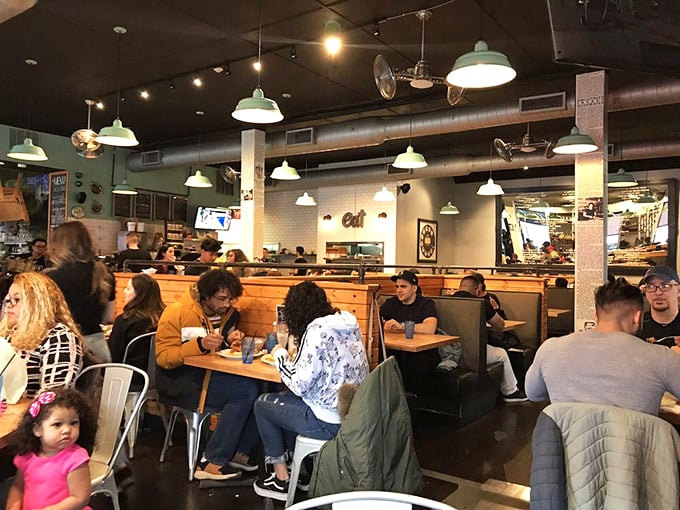 The diverse crowd proves great breakfast transcends all demographics. From families to friends to solo diners, everyone speaks the universal language of "yum."