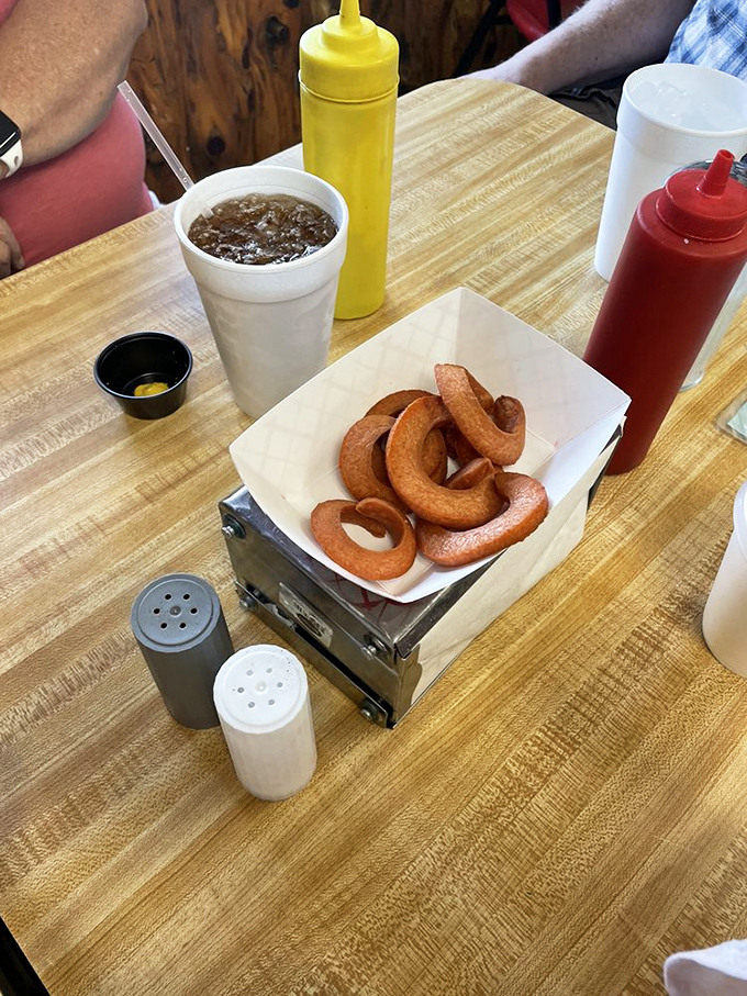 "Ozarks Calamari" proves someone here has both culinary skills and a sense of humor. These hot dog rings are the side dish you didn't know you needed.