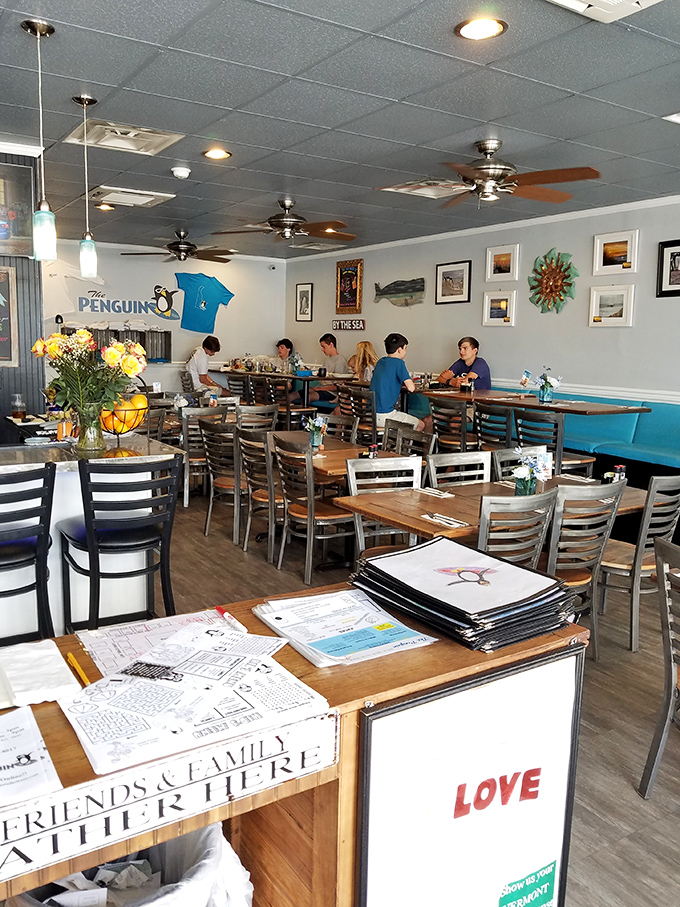 The dining room hums with the energy of people making memories between bites&mdash;proof that good food creates its own atmosphere.