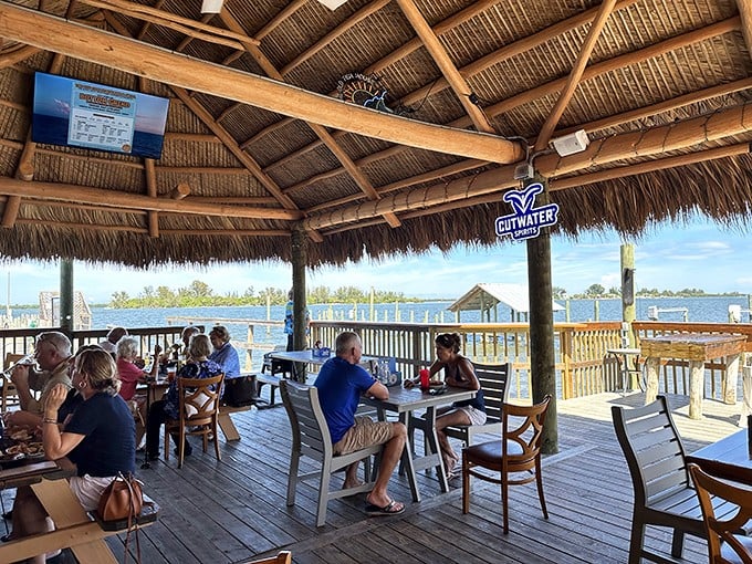 The thatched roof tiki deck isn't for Instagram&mdash;it's been sheltering happy diners from sudden Florida showers since before social media existed.