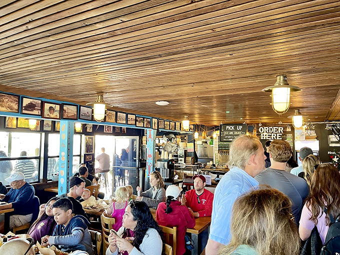 The bustling interior speaks volumes &ndash; when locals line up for seafood in a coastal city, you know you've found the real deal.