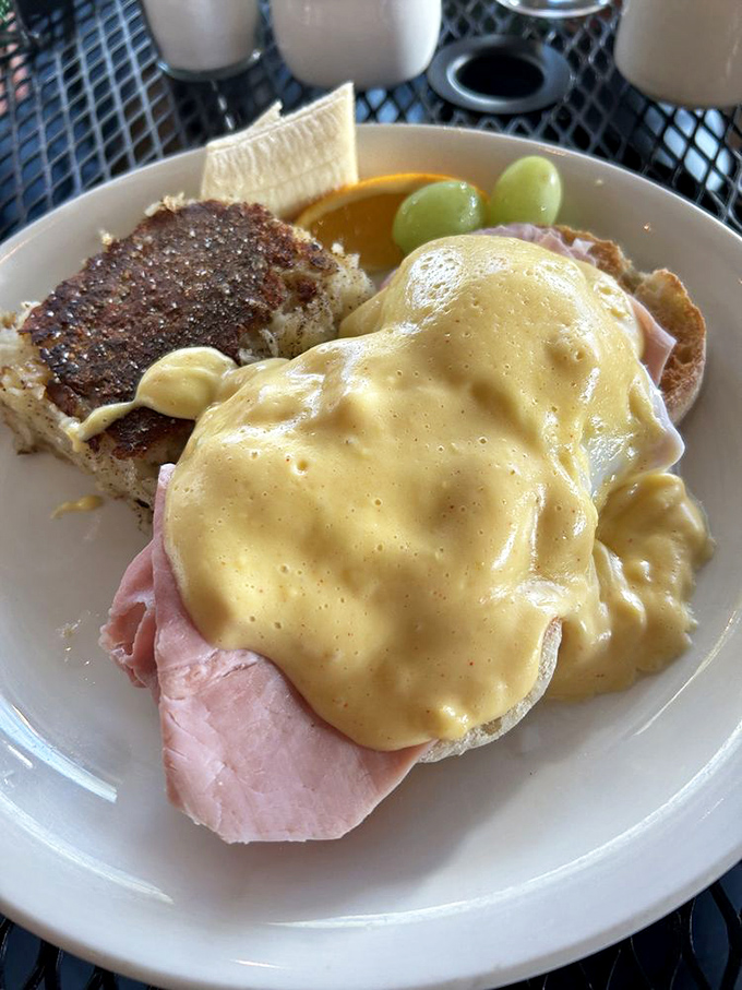 Eggs Benedict with hollandaise so velvety it makes you wonder why anyone would ever settle for avocado toast instead. 