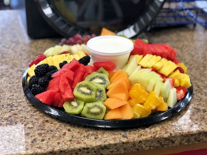 A fruit platter that brings tropical vacation vibes to Kansas. This colorful arrangement is the palate cleanser your dessert stomach has been waiting for.