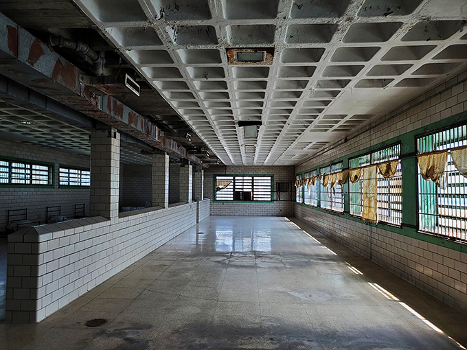 Horse-drawn carriages once delivered new patients to the asylum, their arrival marking the beginning of often lengthy separations from the outside world.