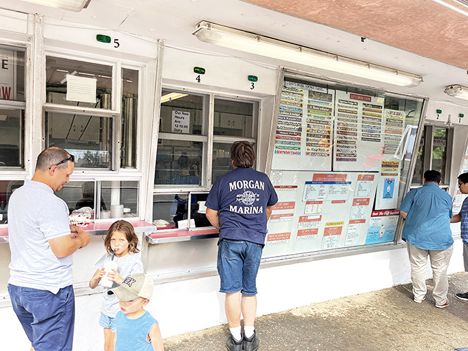 The service windows at Cliff's&mdash;where strangers become friends and friends become family, united by the universal language of "two scoops, please."