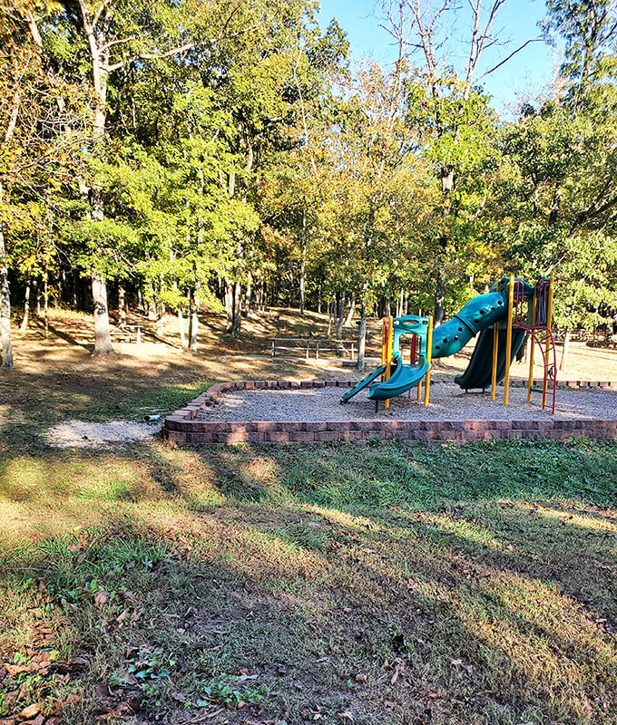 Even Mother Nature understands kids need playground breaks between boulder adventures—family fun scaled for little explorers.