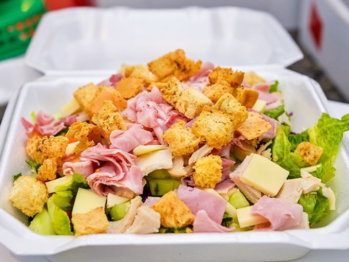 Even salads get the royal treatment here&mdash;this isn't just rabbit food, it's a carefully constructed tower of textures and flavors. The croutons alone deserve their own fan club.