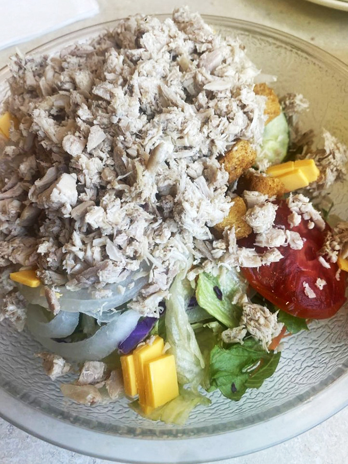 A salad that doesn't apologize for being exactly what it is&mdash;honest ingredients piled high without pretension.