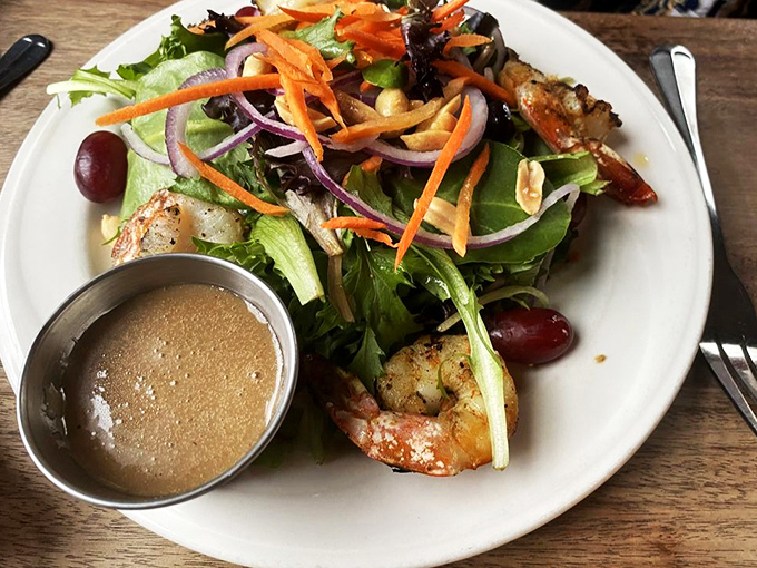 A salad that Thomas Jefferson would approve of&mdash;fresh, colorful, and revolutionary. That dressing deserves its own place in culinary history.