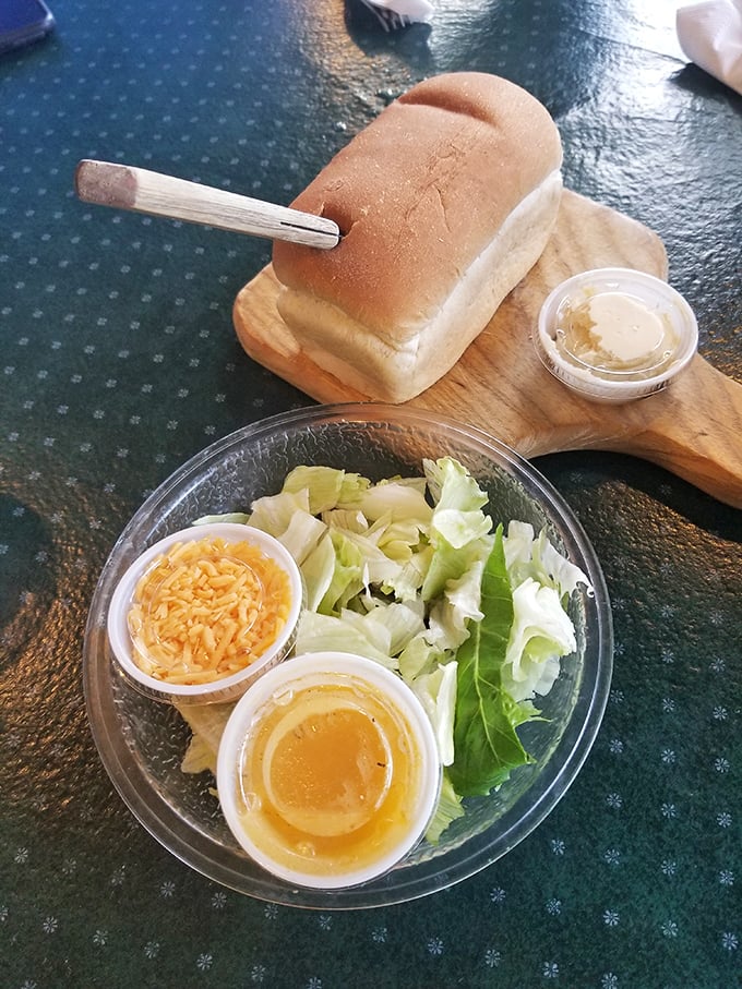 Even the salad gets special treatment&mdash;fresh greens, homemade dressing, and a mini-loaf of bread that's worth the trip alone.