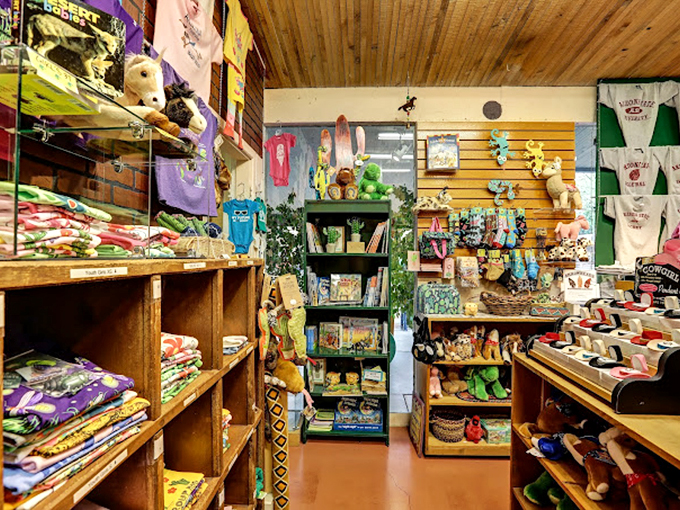 The children's section ensures the next generation can embrace southwestern style with plush cacti and desert-themed apparel that's mercifully splinter-free.
