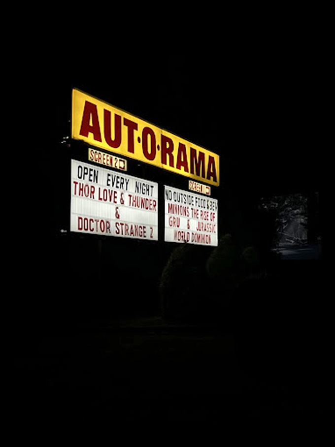 Night falls and the marquee glows with superhero promises&mdash;Thor and Doctor Strange drawing modern audiences to this vintage venue.