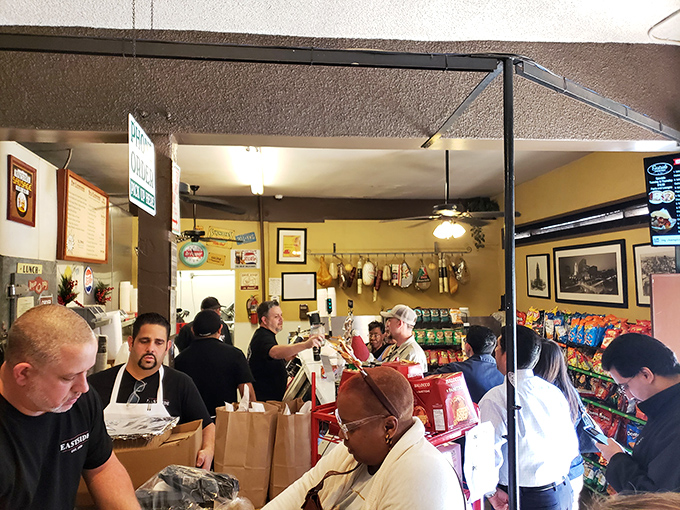 Where the lunch rush isn't chaos but a well-choreographed dance between hungry customers and sandwich artisans.