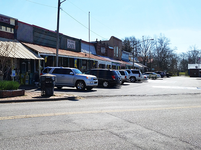 Bell Buckle's main drag offers angle parking &ndash; a small but significant luxury that city dwellers have forgotten exists.