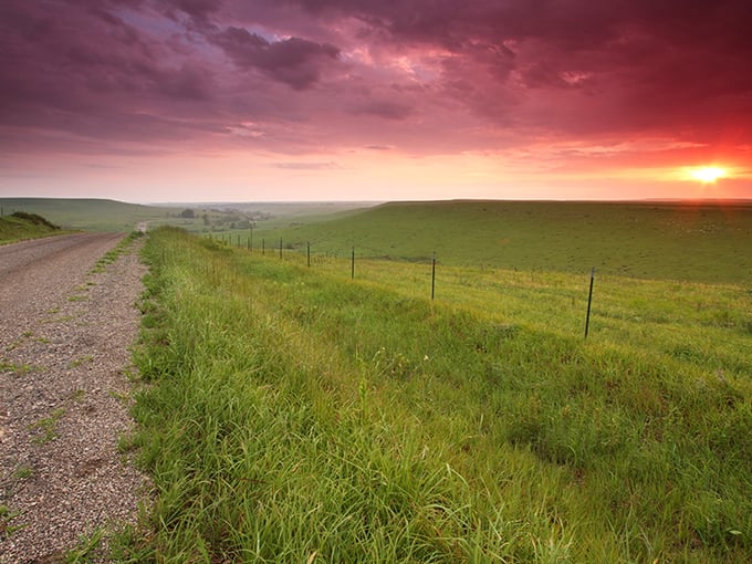 Nature's farewell party each evening. This sunset turns the sky into a watercolor masterpiece that would make Bob Ross proud.