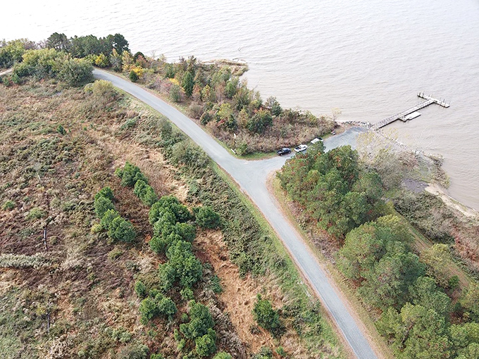 From above, the island reveals its true character&mdash;a winding road embraced by wilderness, leading adventurers to hidden Chesapeake treasures.