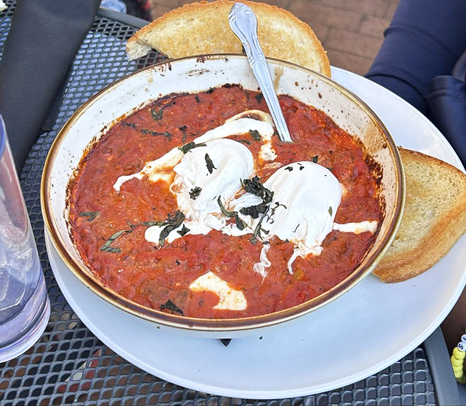 This isn't just soup &ndash; it's a warm hug in a bowl, with poached eggs floating like dreams and toast standing by for crucial dipping operations.