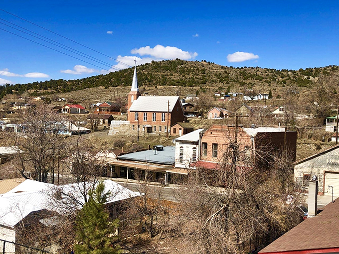 From above, Austin reveals its perfect nestling spot in the landscape—a human outpost embraced by Nevada's endless rolling hills.