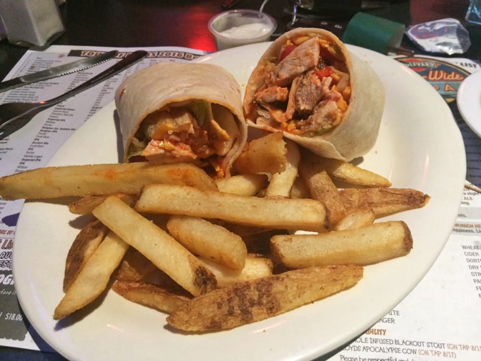 The Buffalo Chicken Wrap: for when you want all the wing flavor but need to maintain the illusion of eating something sensible.