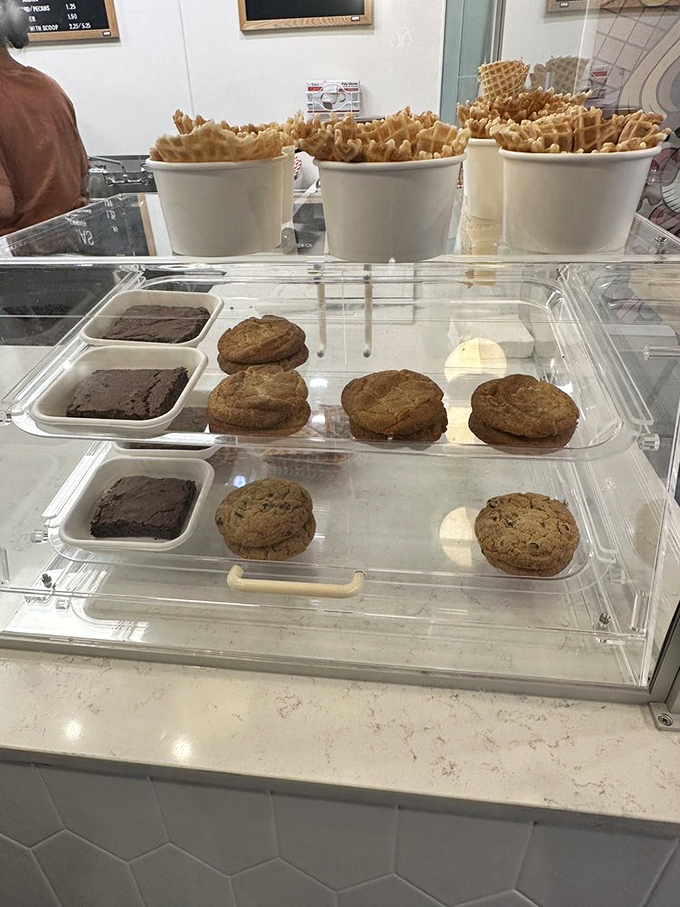 Fresh-baked cookies and brownies standing by, ready to transform from supporting actors to co-stars in your dessert drama.