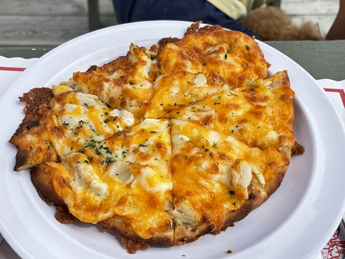 Who knew crab could transform pizza into something this magnificent? Maryland meets Italy in a cheese-covered collaboration that somehow works brilliantly.