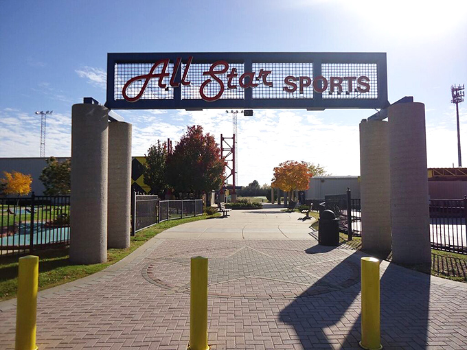 The entrance arch &ndash; like crossing into a different dimension where adulting is optional and fun is mandatory.