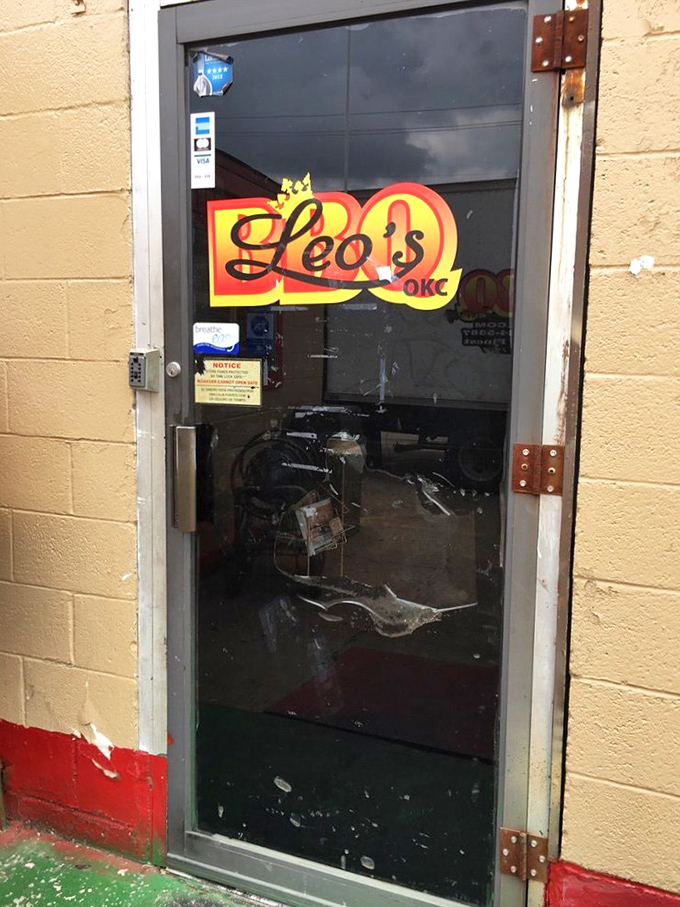 The entrance to Leo's &ndash; a portal to a world where smoke, spice, and Oklahoma hospitality create memories that linger long after the meal.