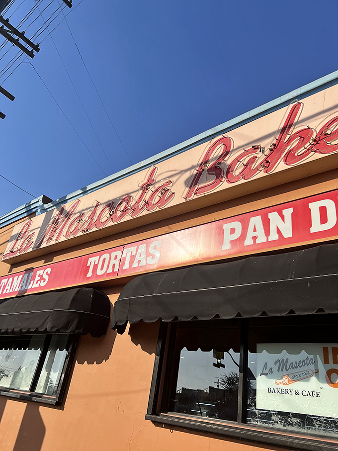 That vintage signage isn't just advertising &ndash; it's a promise of TAMALES, TORTAS, and PAN DULCE that has been kept for generations.