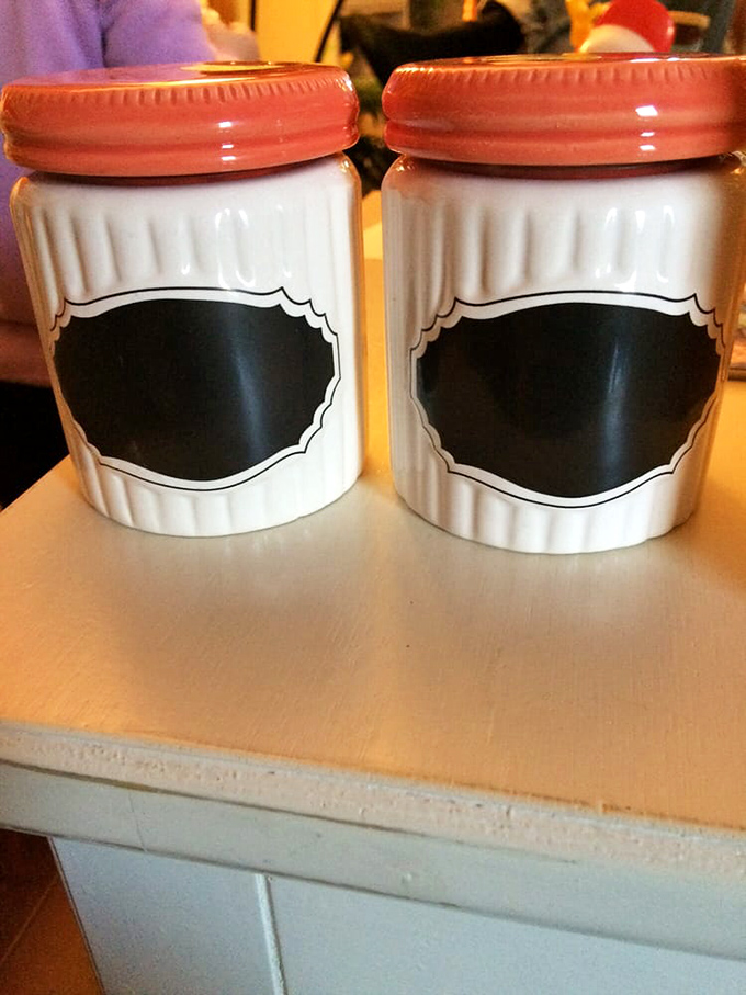 Vintage kitchen canisters with blank labels&mdash;ready for your coffee, sugar, or secret cookie stash. Retro charm for modern kitchens at prices that make collecting tempting.