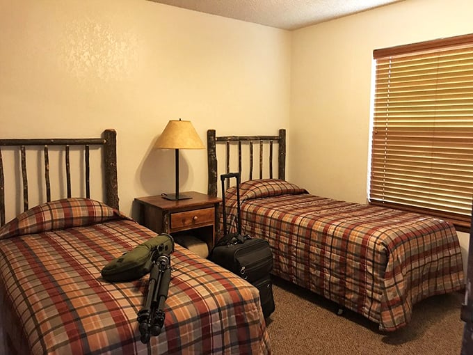 After a day of outdoor adventure, these rustic cabin beds look better than any five-star hotel suite in the city.