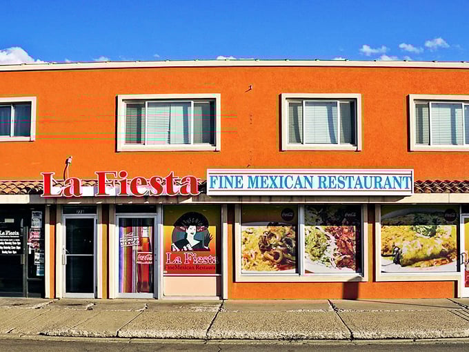 La Fiesta's vibrant orange exterior promises authentic Mexican flavors that bring spice to Elko's culinary scene without setting fire to your retirement budget.
