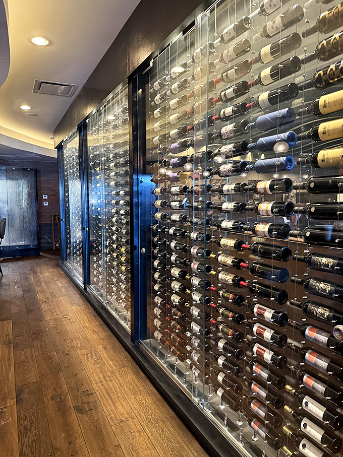 Wine storage that makes oenophiles weak in the knees. This isn't a collection&mdash;it's a carefully curated library of liquid happiness.