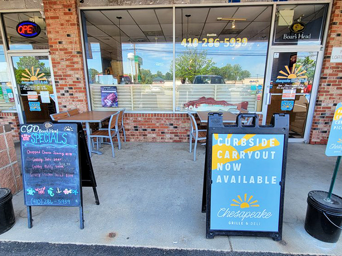 Even the outdoor seating says, "Stay awhile"&mdash;because good food deserves to be enjoyed in the fresh Maryland air.