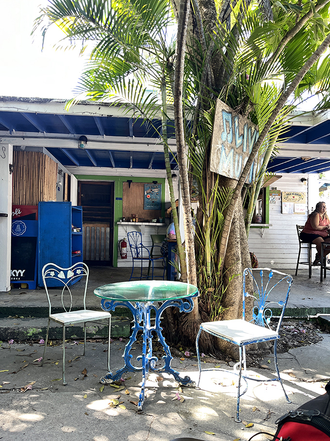 Even the outdoor seating whispers stories of Ernest Hemingway's Key West&mdash;simple, blue, and perfectly suited for contemplating life with key lime pie.