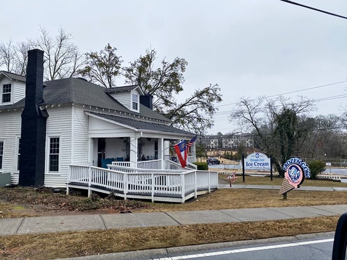 Even on cloudy days, this white clapboard ice cream sanctuary shines like a beacon of hope for sweet-toothed travelers from near and far.