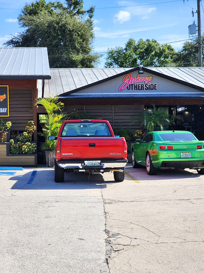 The sign says "Johnny's Other Side," but after one visit, you'll be calling it "My New Favorite Place."