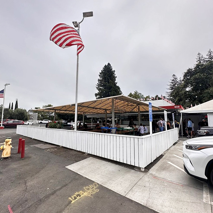 A roadside oasis of white picket fences and American flags&mdash;where wine country formality takes a delicious detour into comfort food territory.