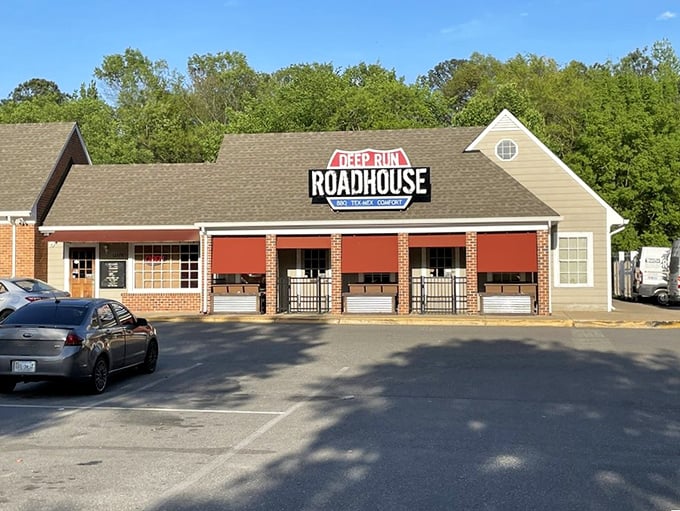 From this parking lot view, you'd never guess the life-changing meat experiences happening inside. The best secrets are often hidden in plain sight.