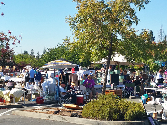 When the treasures can't be contained indoors, Antique Trove spills into the parking lot, creating a community celebration of collecting, connecting, and haggling.