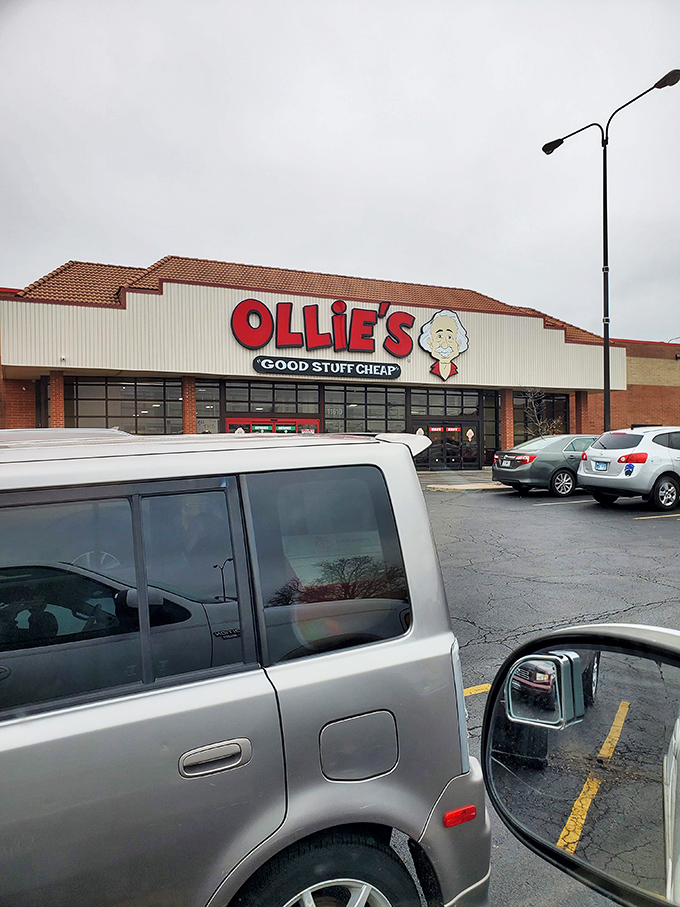 The exterior view from the parking lot&mdash;your last glimpse of normal retail prices. Once you enter those doors, your definition of "good deal" changes forever.