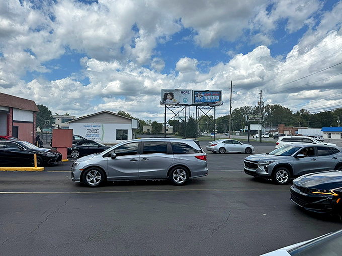The packed parking lot tells you everything you need to know. In Indianapolis, the barbecue radar of locals is never wrong.