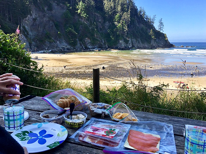 The ultimate picnic spot combines fresh air, crashing waves, and the kind of view you can't order on DoorDash. 